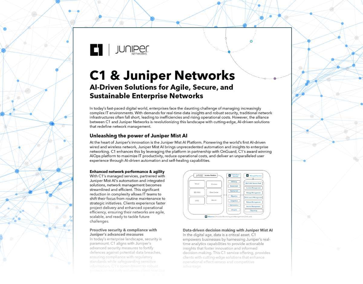 Datasheet | C1 & Juniper Networks